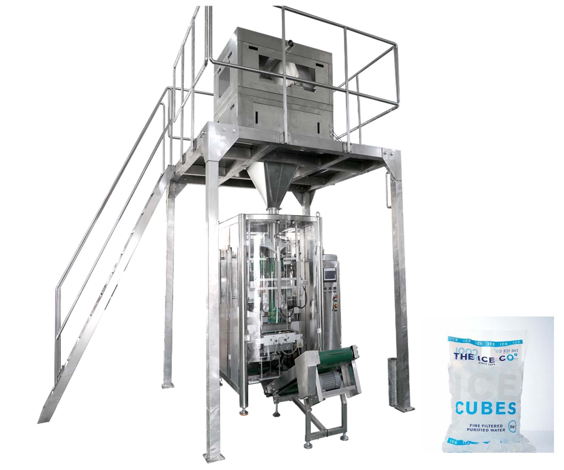Automatic 1-5kg ice cube packaging machine - IAPACK